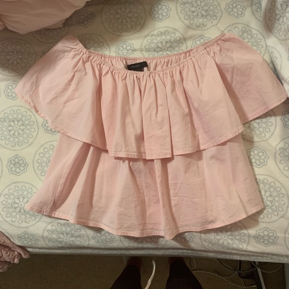 Forever 21 | Tops | Forever 2 Off Shoulder Pink Ruffle Top | Poshmark